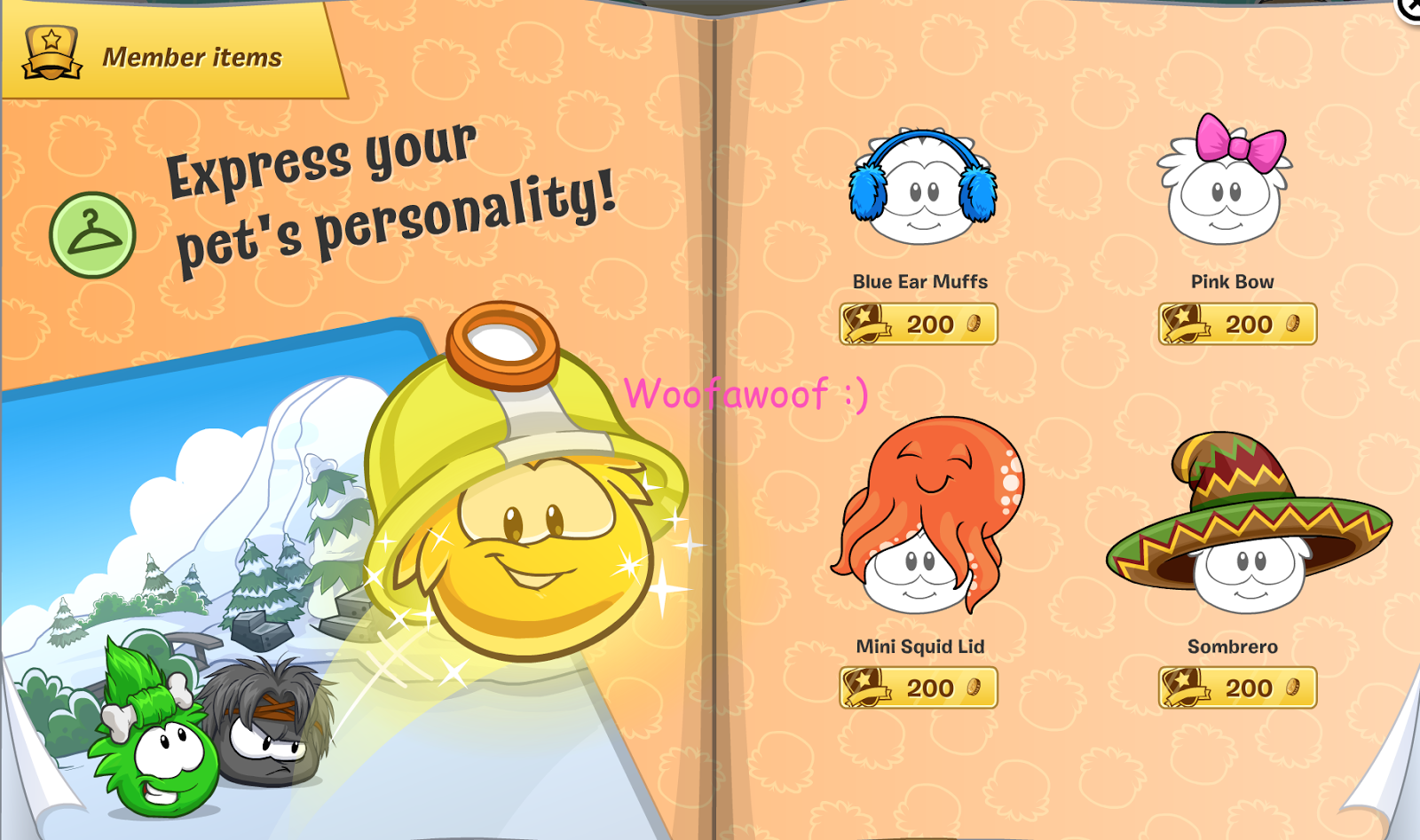 Woofawoof CP: Puffle Catalog Update