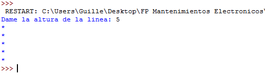 Mantenimientos Electrónicos: Practica 6: Ejercicios Python