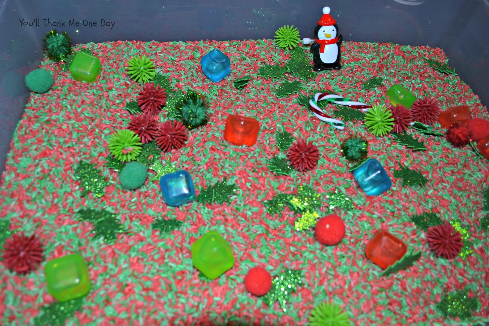 You'll Thank Me One Day: Christmas Sensory Bin