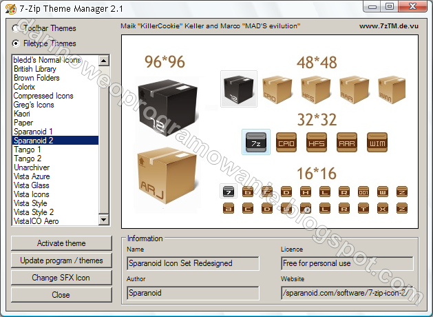 Darmowe Oprogramowanie: 7-Zip Theme Manager