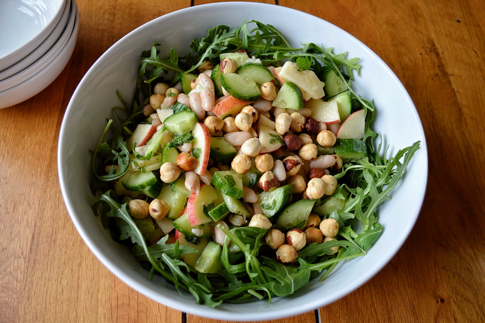 Cucumber, Bean, Mint & Apple Salad with Roasted Hazelnuts GF SCD ...