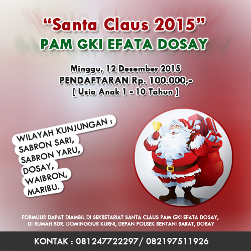 Formulir Santa Claus (2015) - PAM GKI Efata Dosay
