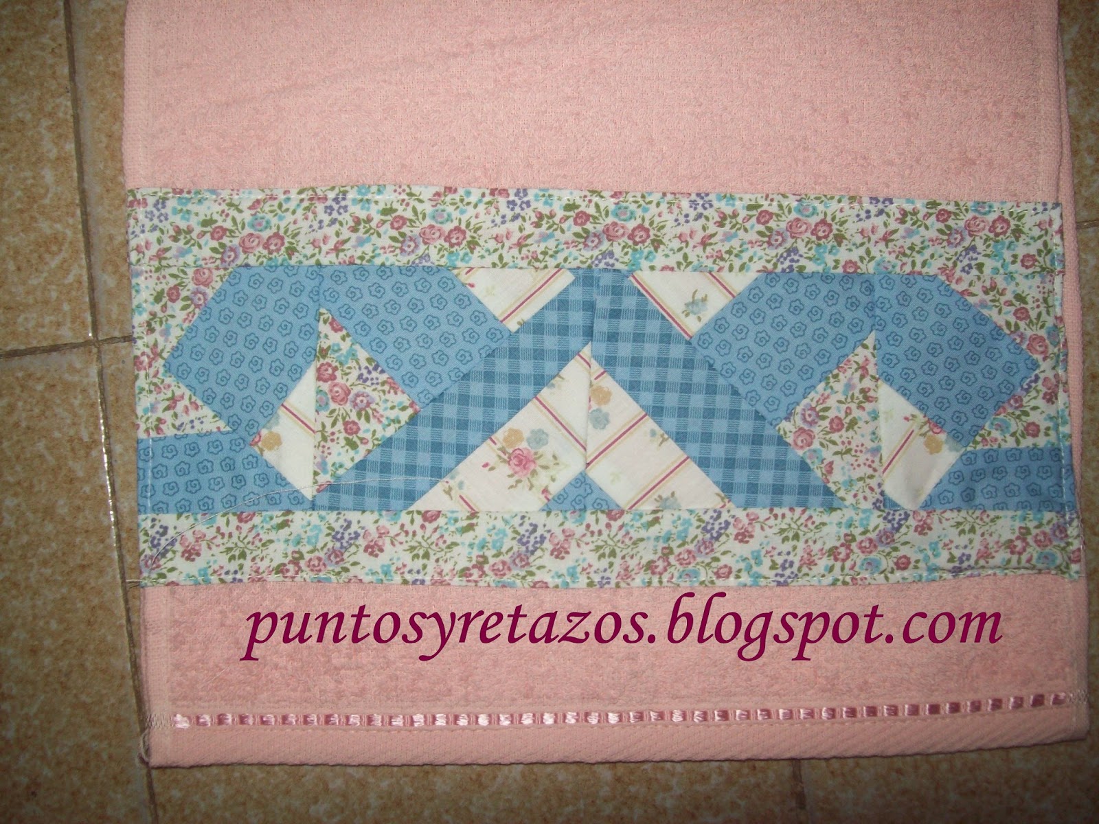 Puntos y Retazos: patchwork en toallas