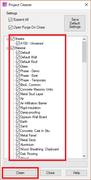 Revit Add-Ons: Cleaner – Delete Unwanted Items