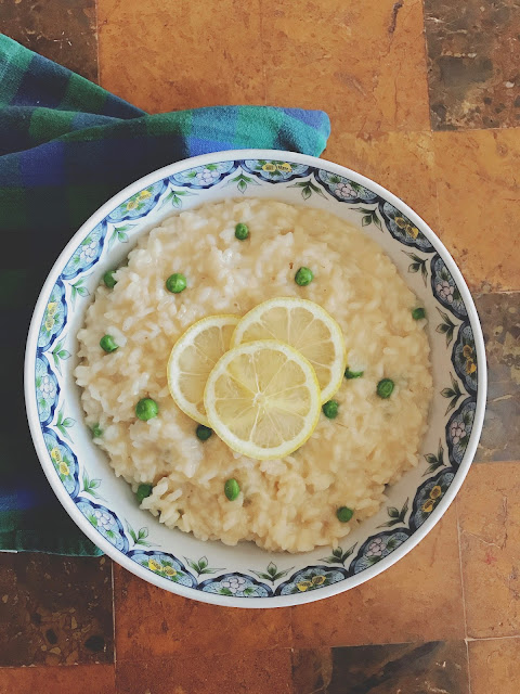 Lemon and Sweet Pea Risotto with Parmesan