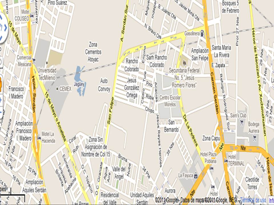 FINAL CATEGORIA 1997-1996: MAPA PARA CENTRO ESCOLAR MORELOS (CEM)