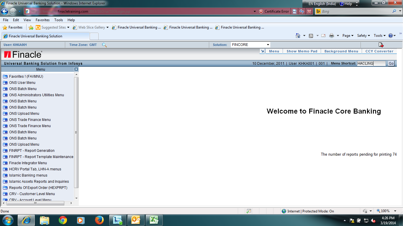 Finacleopedia: HACLINQ – ACCOUNT LEDGER INQUIRY