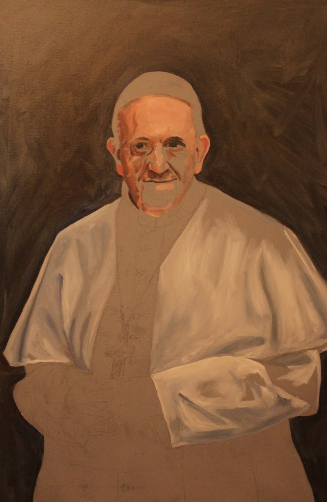 Is It time to Color? Painting Parents: Pope Francis Portrait