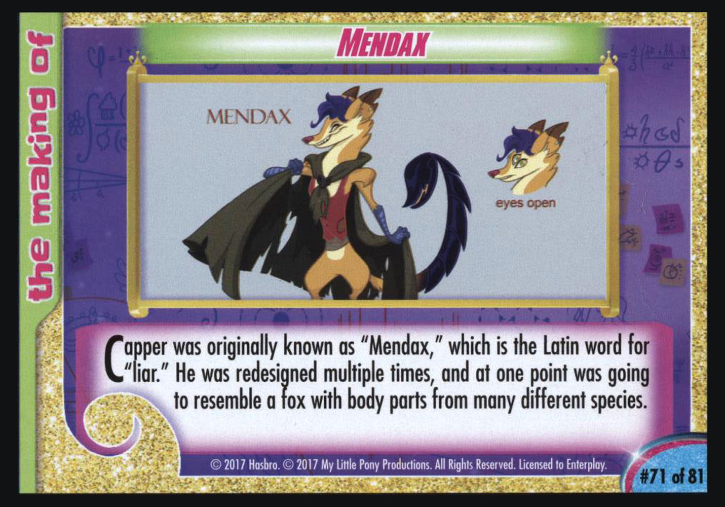My Little Pony Mendax MLP the Movie Trading Card | MLP Merch