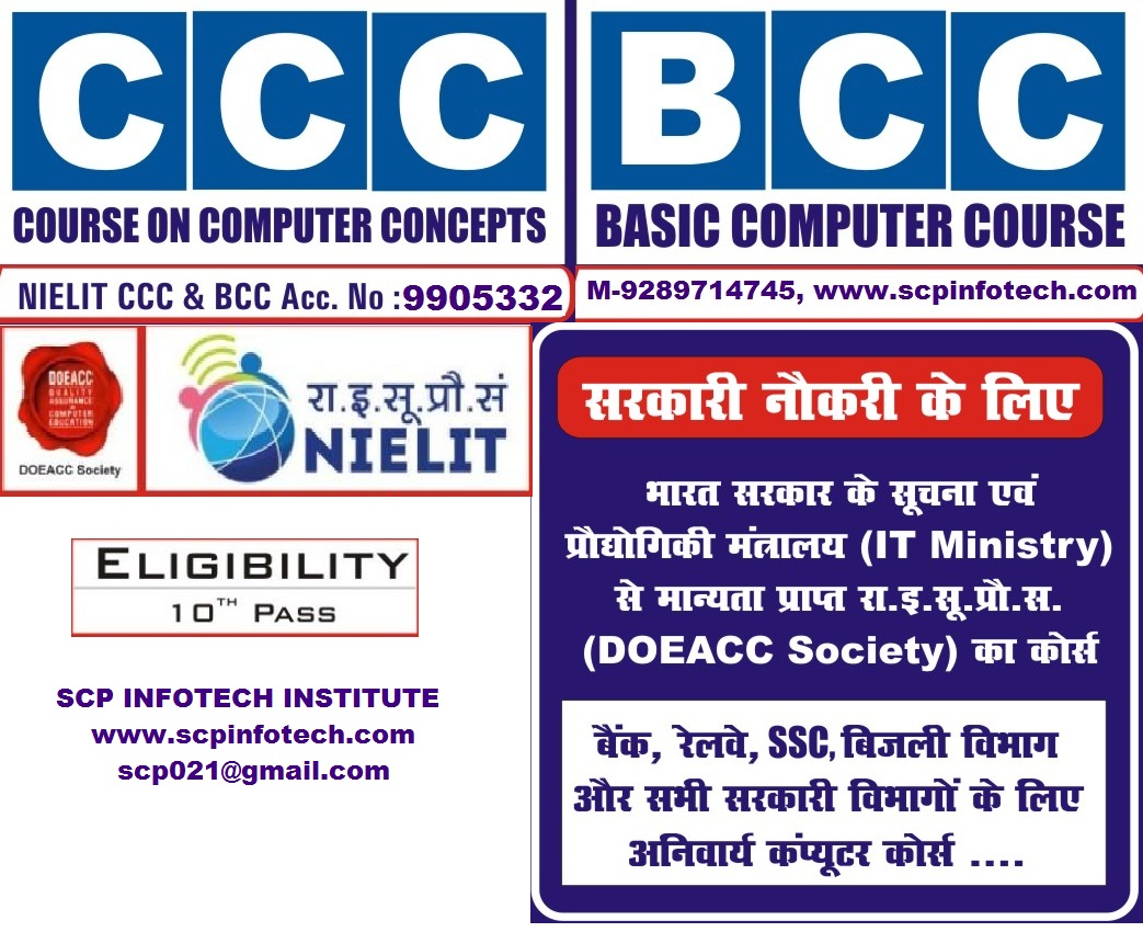 SCP INFOTECH INSTITUTE: Advance Excel & MIS Training Institute for ...
