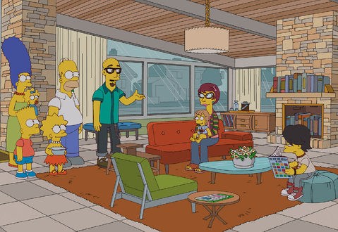 // M: modern architecture + Simpsons