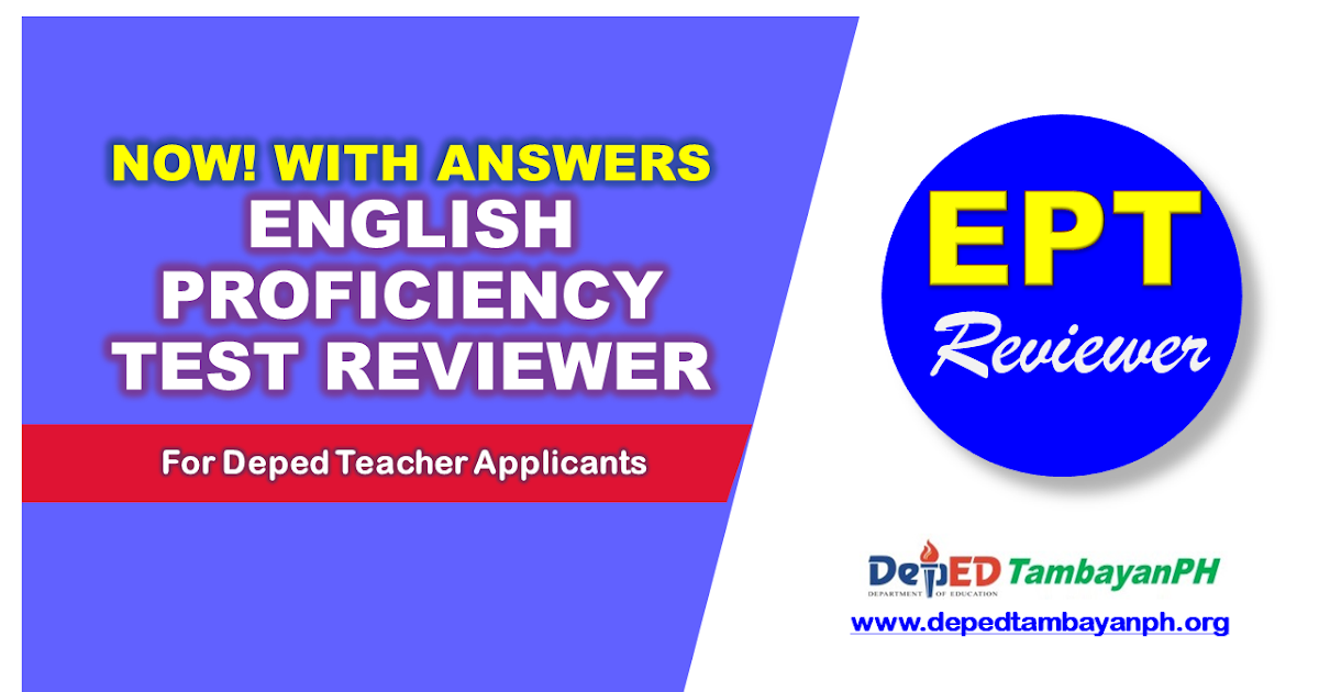 English Profiency Test (EPT) Reviewer for Deped Teacher Applicants