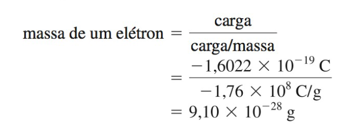 Massa de um elétron