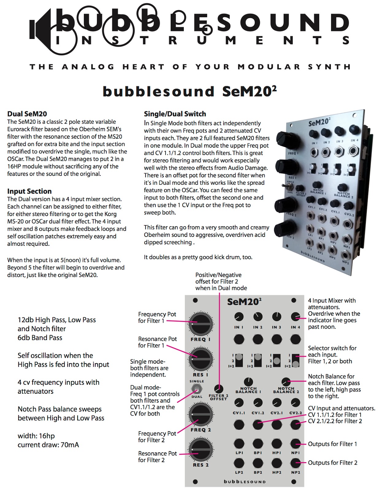 MATRIXSYNTH: Bubblesound to Release Dual Version of the SeM20