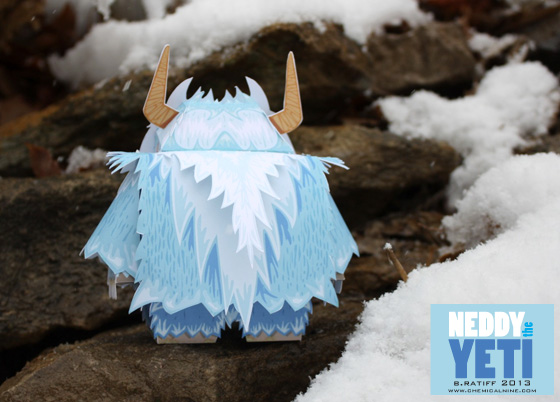 Chemical9: Neddy the Yeti - Paper toy with printable template