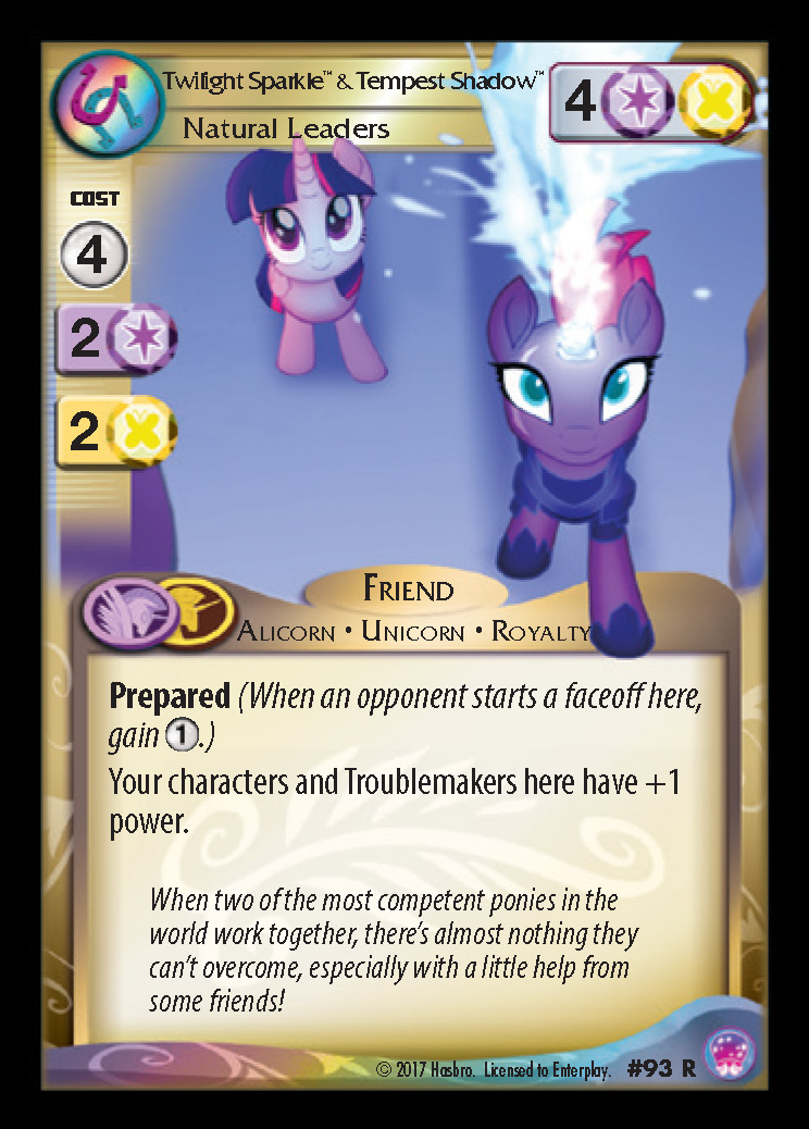 MLP Twilight Sparkle & Tempest Shadow, Natural Leaders CCG Cards | MLP ...