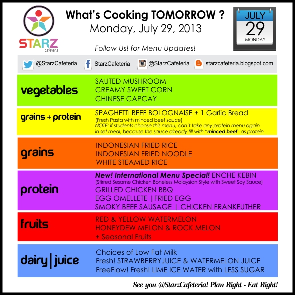 STARZ Cafeteria: What's Cooking Tomorrow ? Monday, July 29, 2013 @STARZ ...