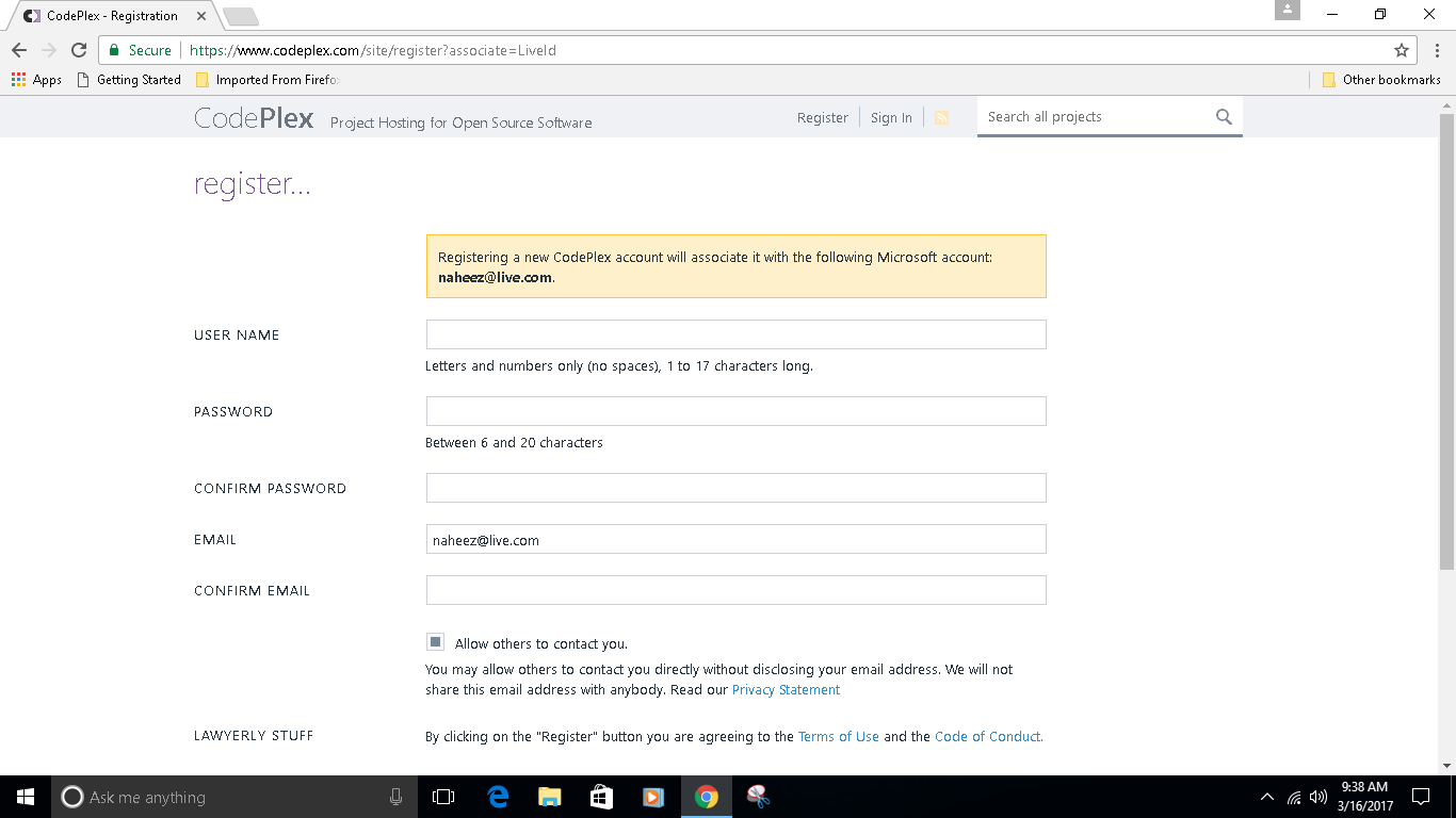 Naheez Thawfeeg's Blog: CodePlex