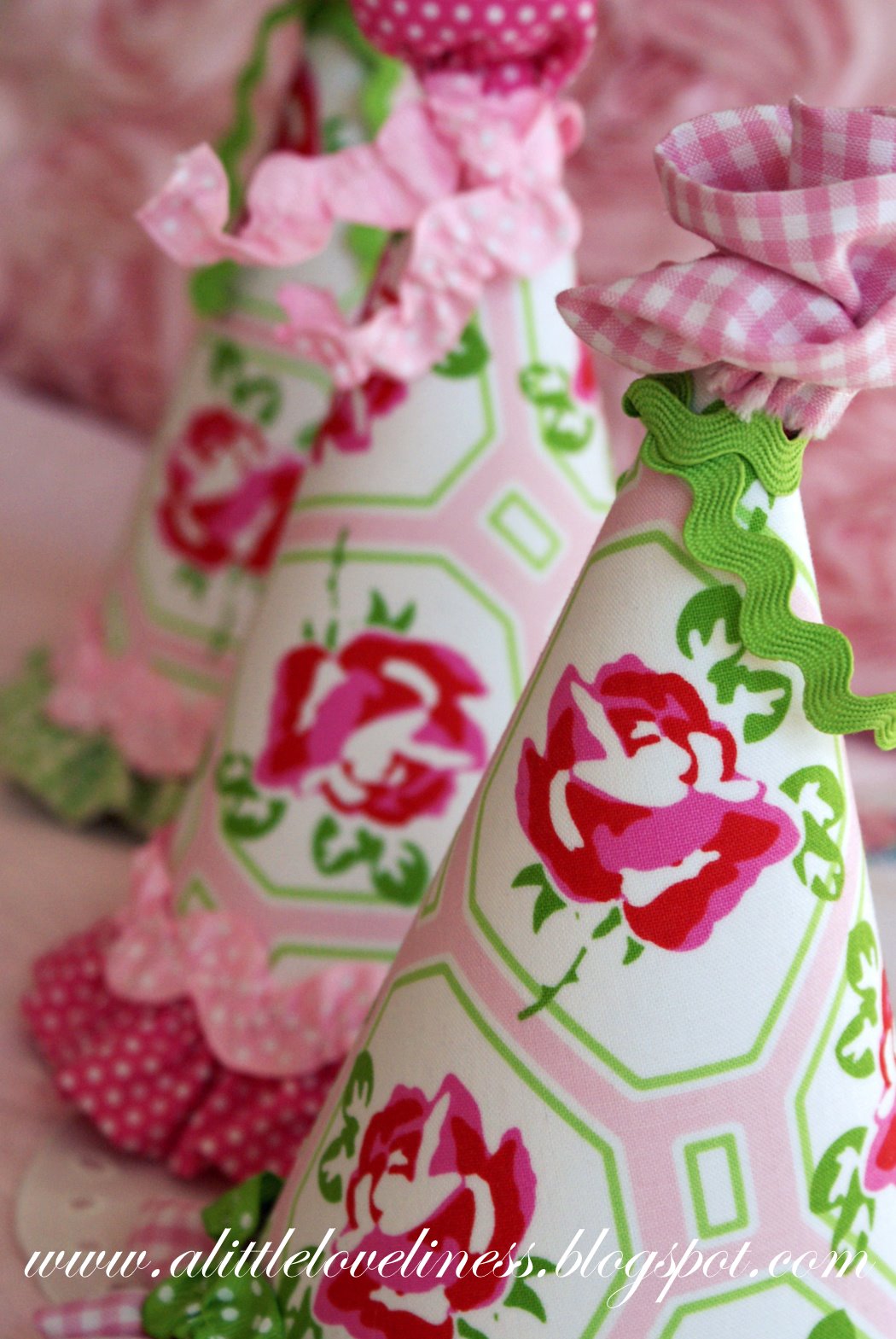 A Little Loveliness: Fabric Party Hat Tutorial