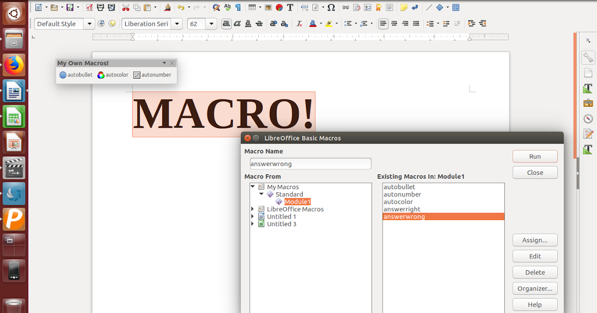 Macro in LibreOffice Made Easy