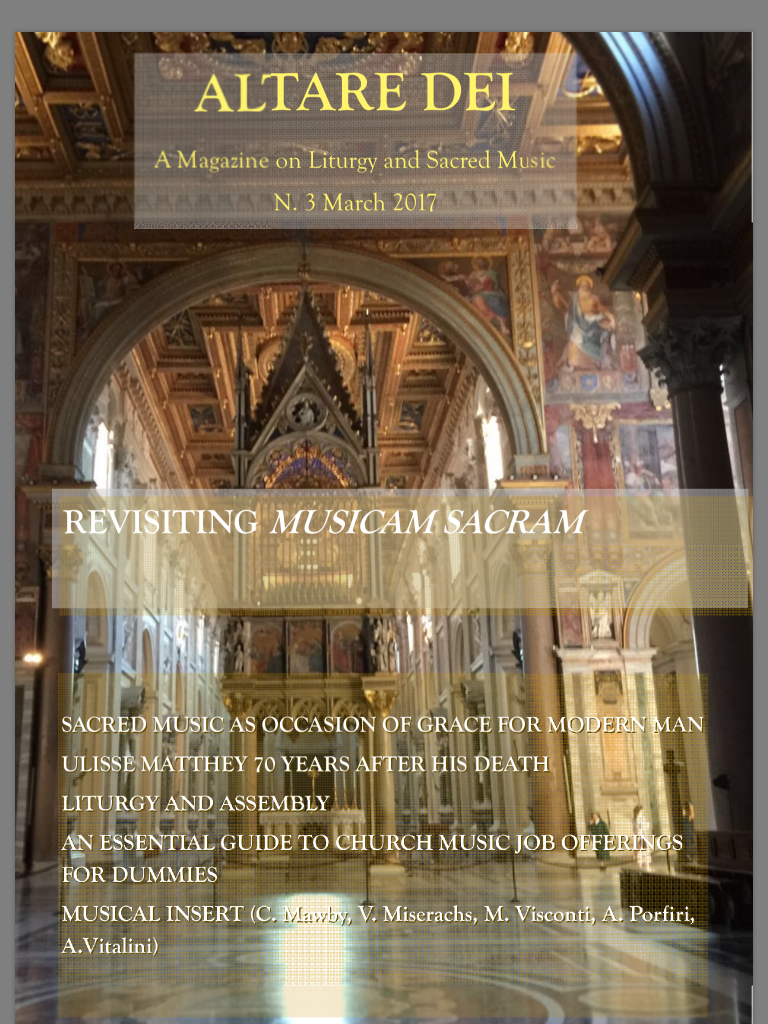 New Liturgical Movement: Third Issue of “Altare Dei” with Special ...