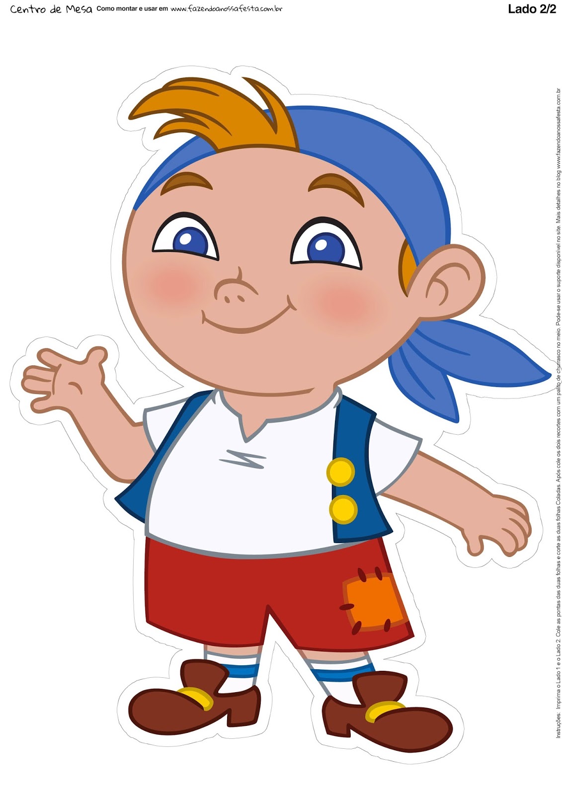 Centros de Mesa de Jake y los Piratas para Imprimir Gratis. - Ideas y ...