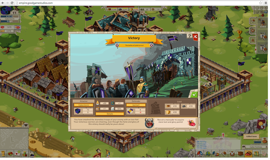 Cyberstorm's Goodgame Empire Blog: Attack #1-3