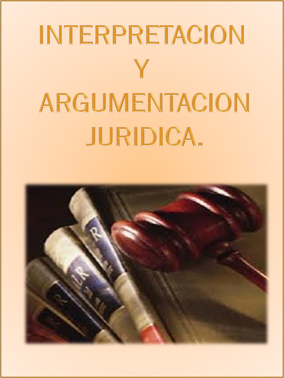 INTERPRETACION Y ARGUMENTACION JURIDICA