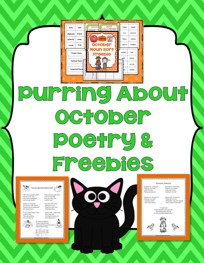 LMN Tree: Purring About October Poems and Freebies