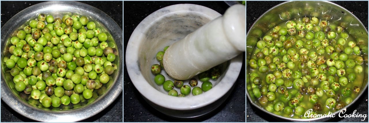 Aromatic Cooking: Sundakkai Oorugai, Turkey Berry Pickle