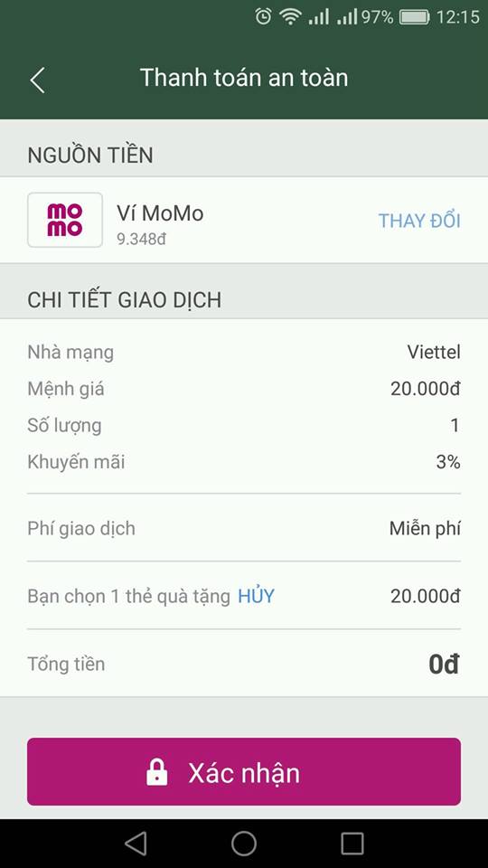 Nhận Ngay 20k Mua Thẻ Cào Miễn Phí Từ Ví điện Tử Momo Kiếm Thẻ Cào
