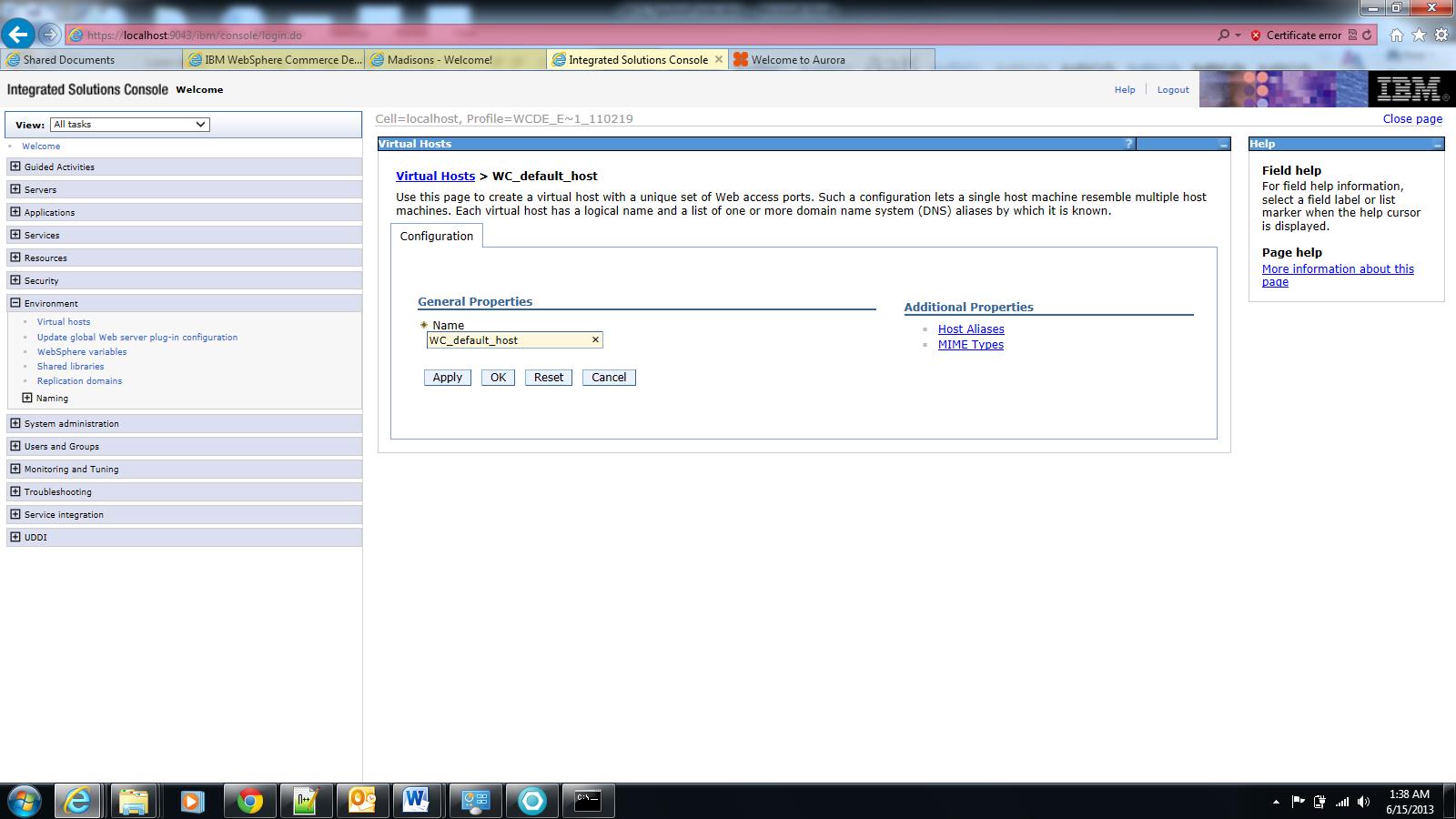 WebSphere Commerce: WCS - Change default port 80 WebSphere Commerce: WCS - Change default port 80