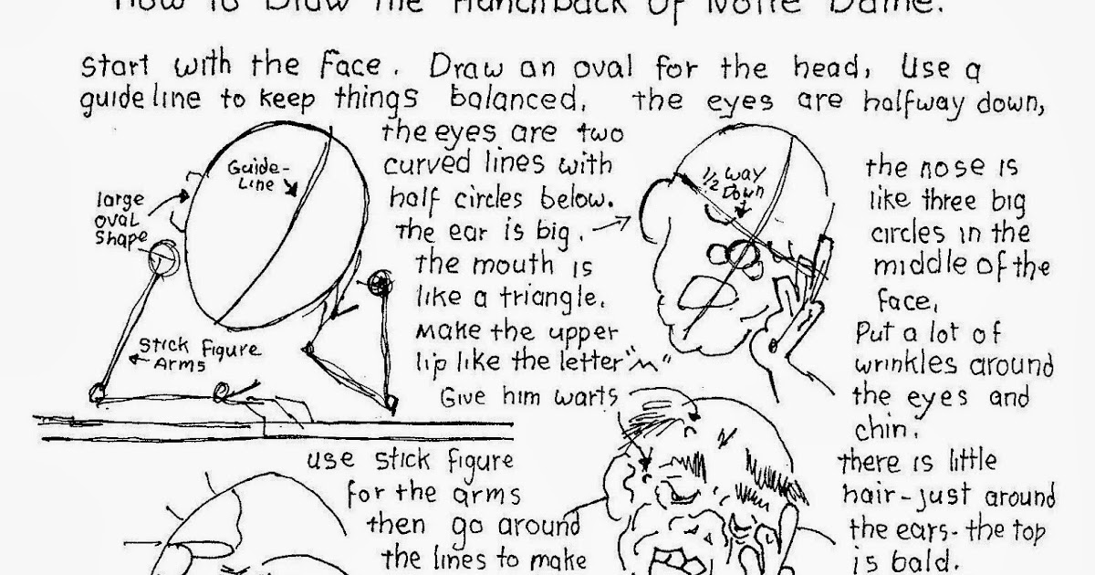 How to Draw Worksheets for The Young Artist: How To Draw The Hunchback ...