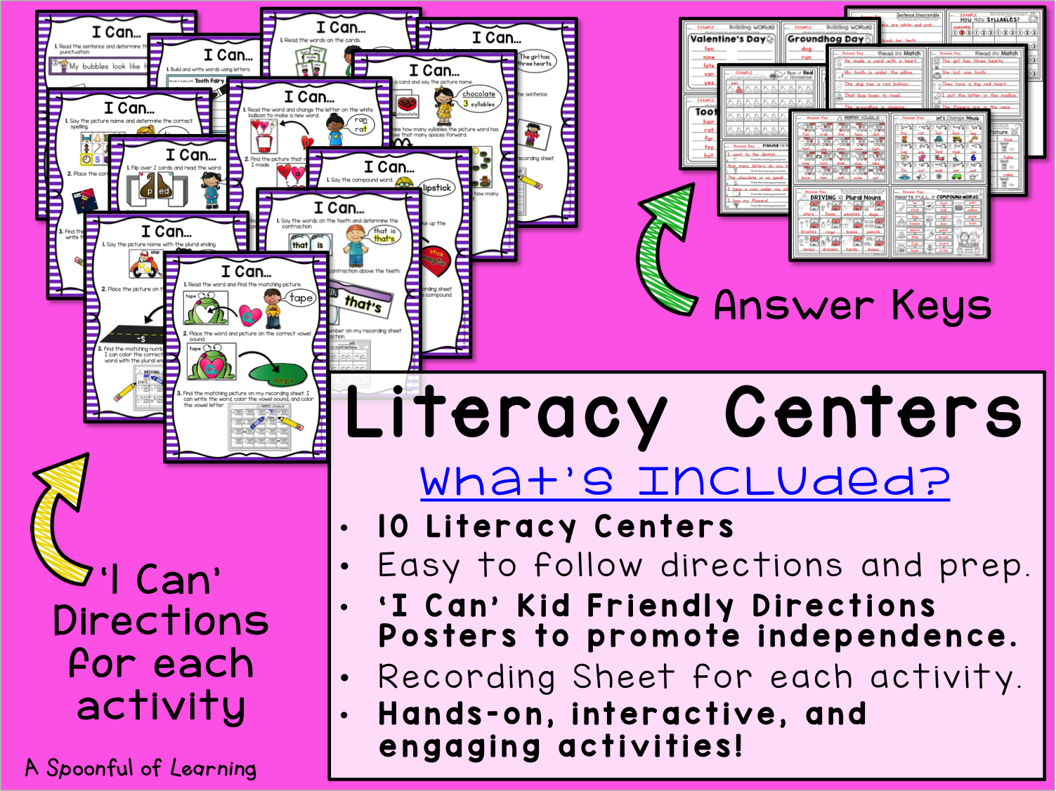 February Centers - First Grade - A Spoonful of Learning