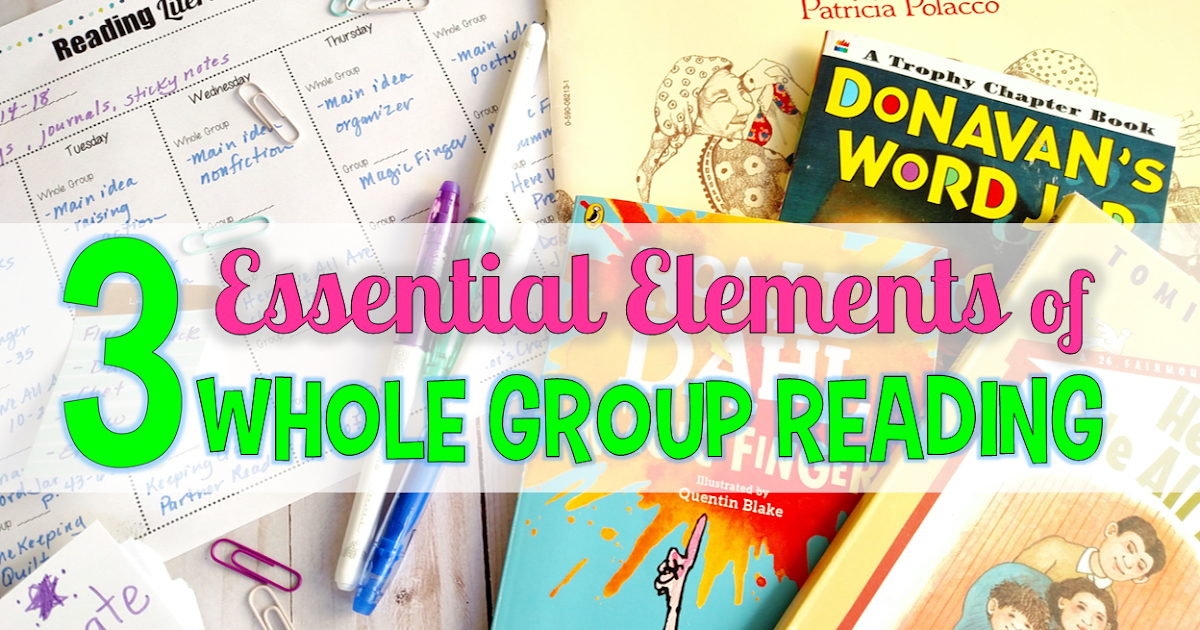 The 3 Essential Elements of Whole Class Reading Lessons - Crockett's ...