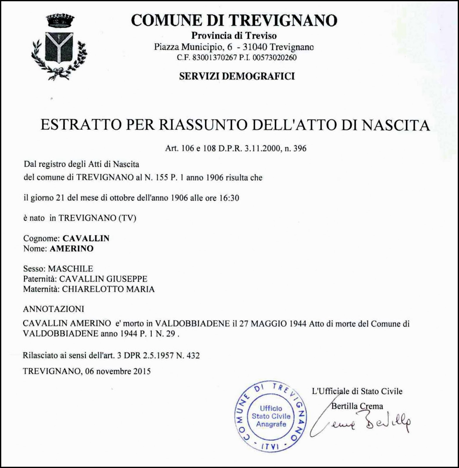 Treviso 1945, Liberazione: 25 aprile 1945: cinque caduti per la libertà ...