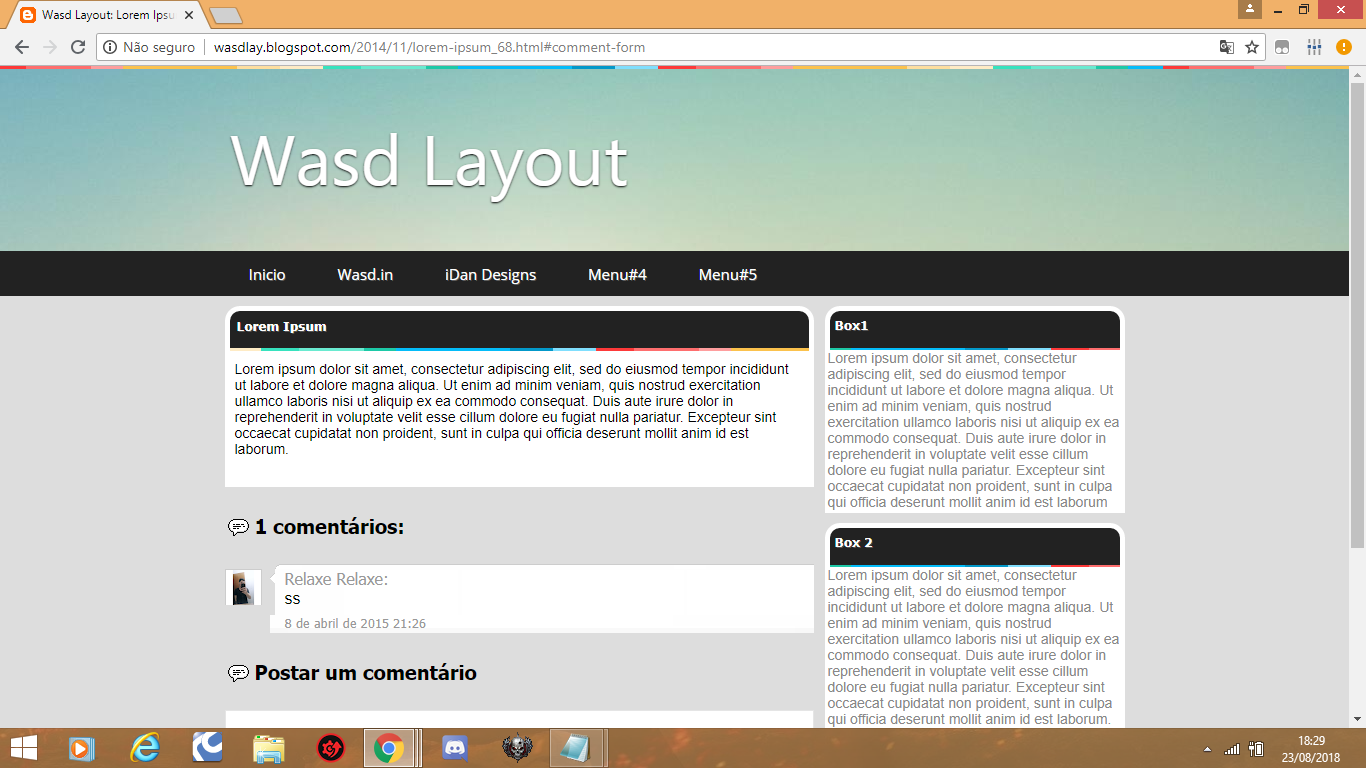 XDesigner: agosto 2018Construa seu fansite aqui!
