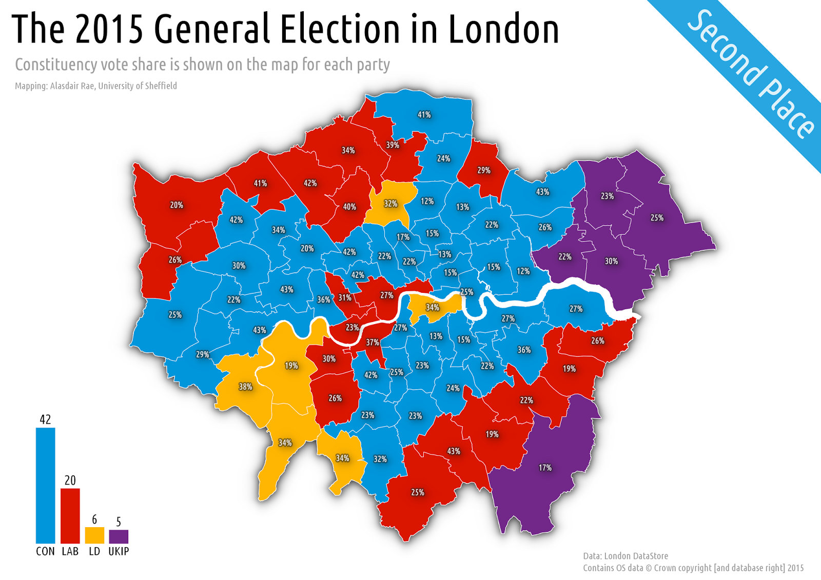 2015 Election Results Uk Map - Map