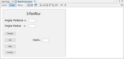 Cara Membuat Kalkulator (GUI) NetBeans IDE ~ JAVA IRFAN