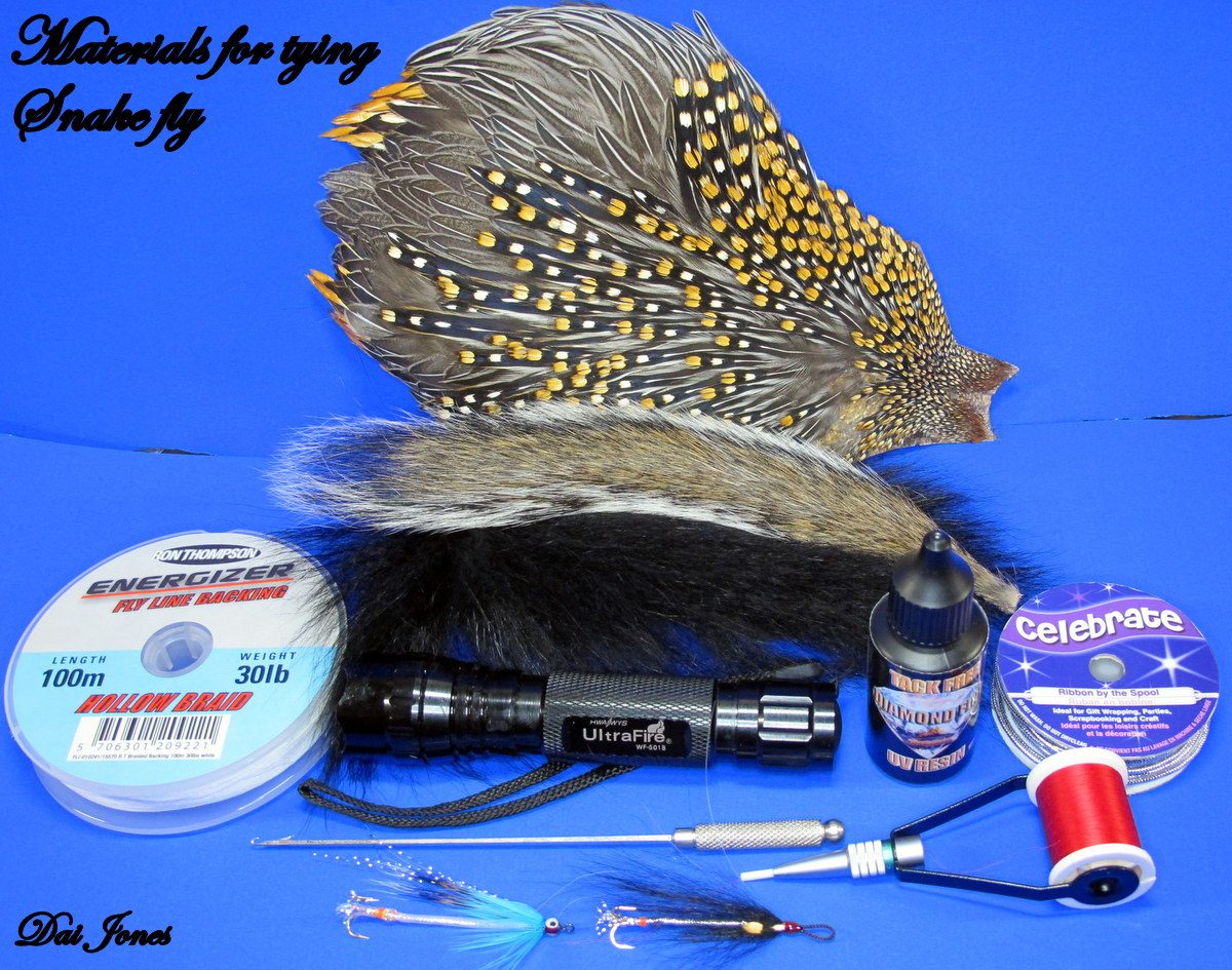 Flies step by step: Snake fly, step by step.