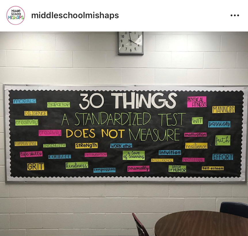 Activity After Math with Hayley Cain: Standardized Testing Bulletin Board