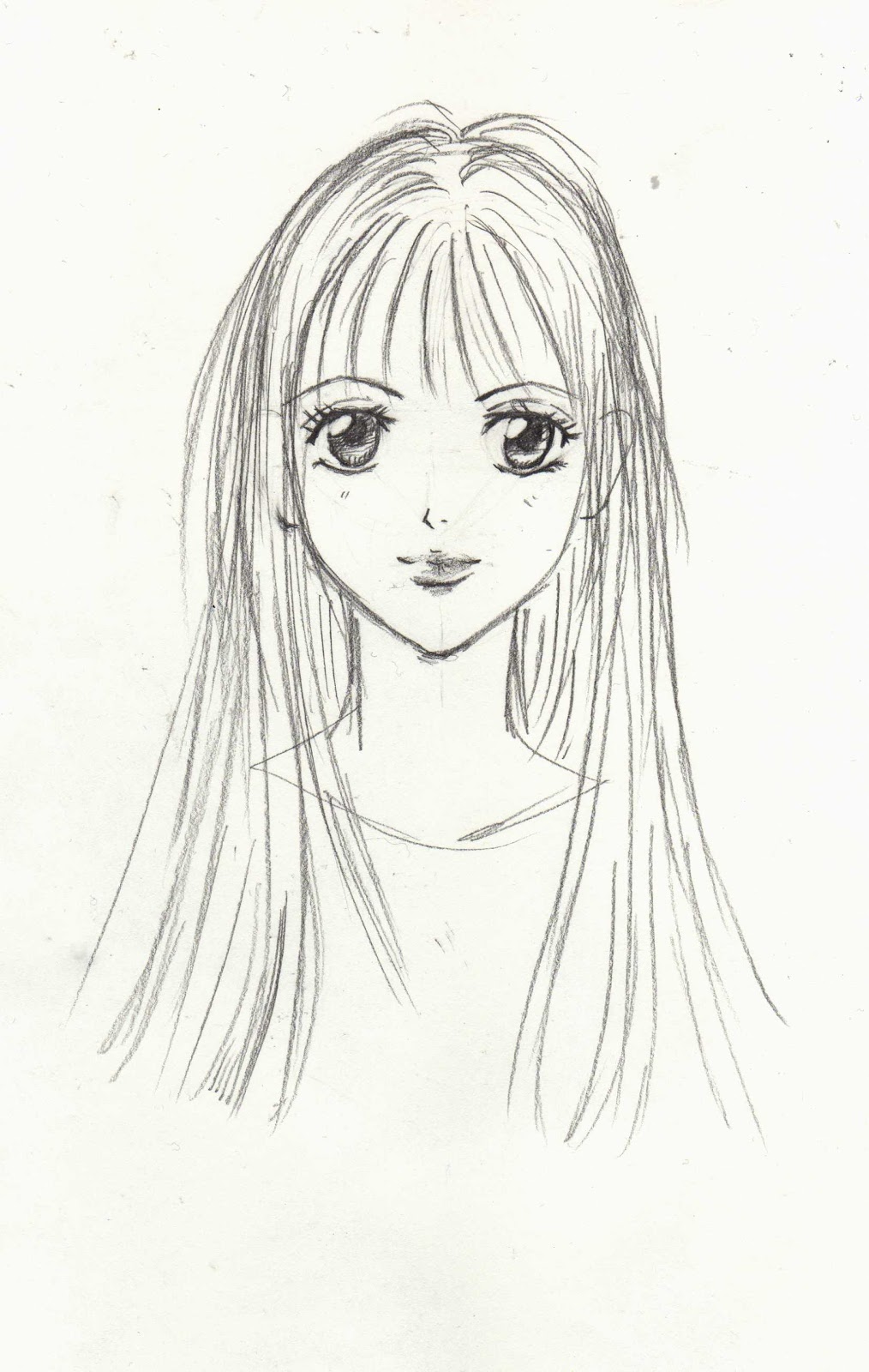 How to draw manga face: Girl in shojo style - Miss Chroma Illustration