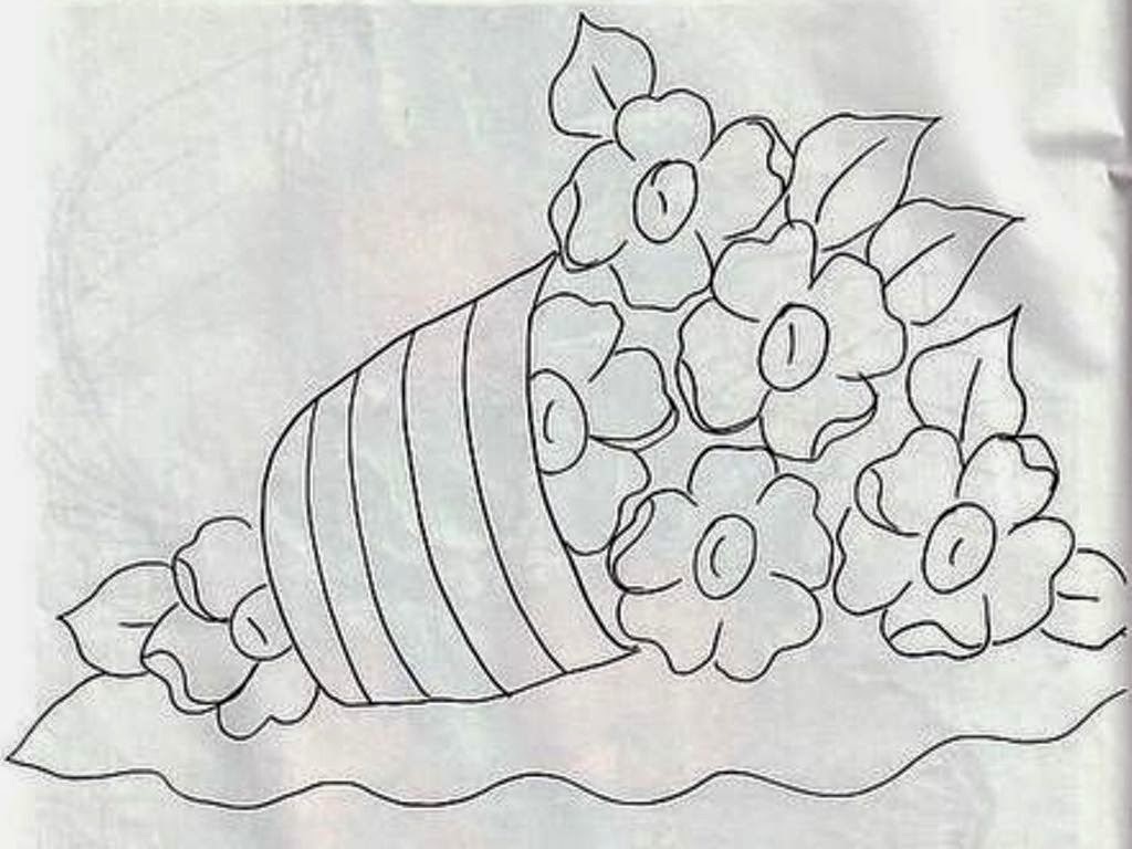 Cantinho da Jana: Riscos de flores para pintura em tecido