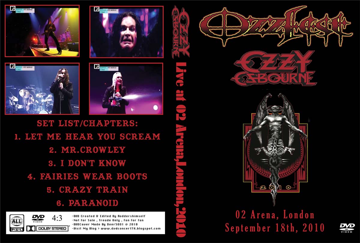 MUSIC ART VCL: Ozzy Osbourne - Live At Ozzfest, O2 Arena, London, UK 09 ...