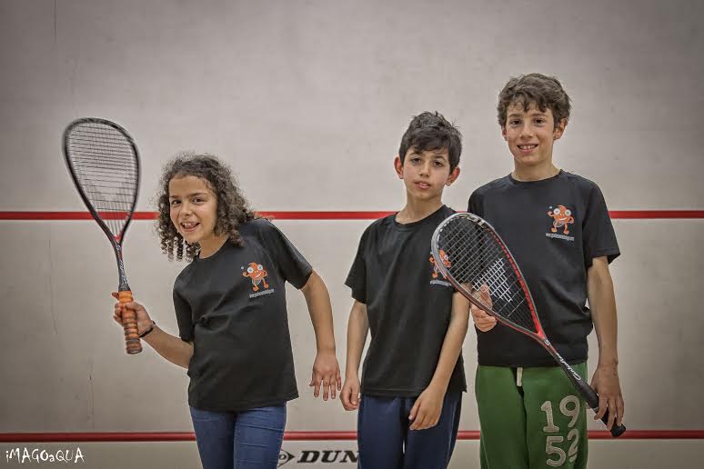 Hugo, Sergio y Olivia en OPORTO - Club Squash Monstruiños Lugo