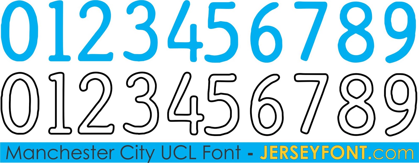 Manchester City UCL Font 2015-2016