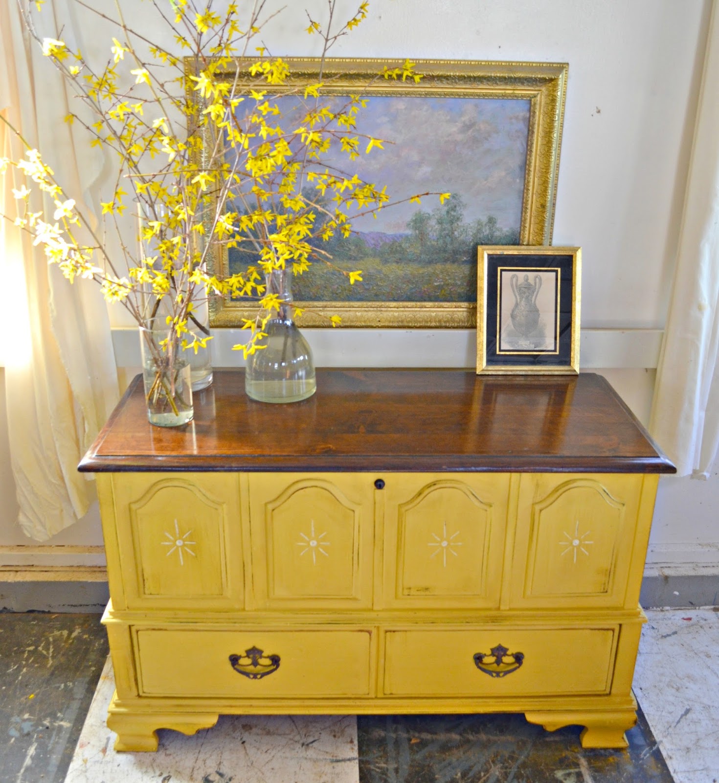 Heir and Space: A Lane Cedar Chest in Sunny Yellow