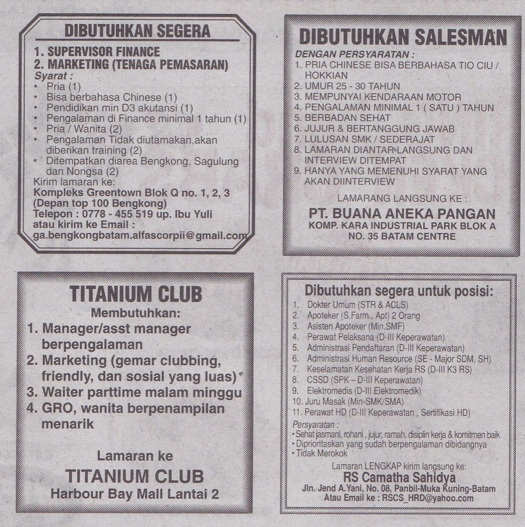 IKLAN BATAM POS