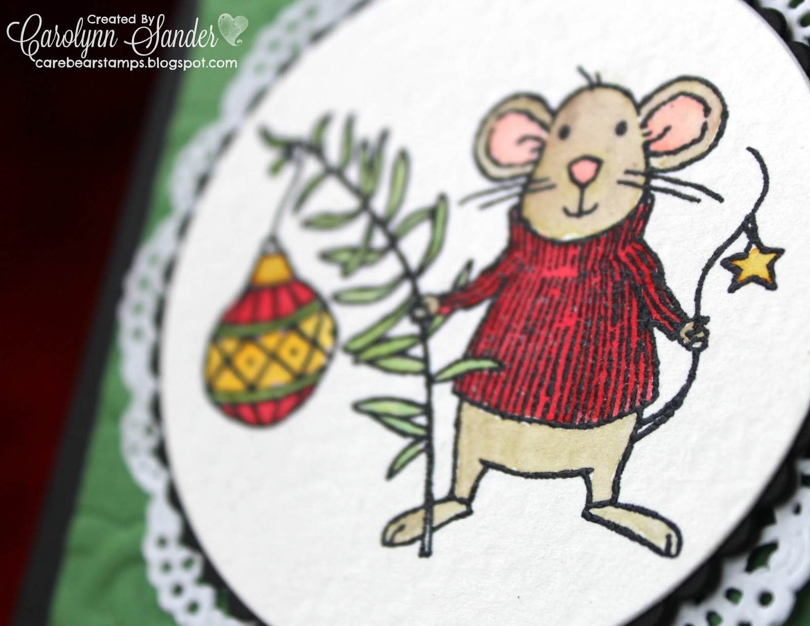 Care Bear Stamps: Stampin' Up! Merry Mice Christmouse Card!
